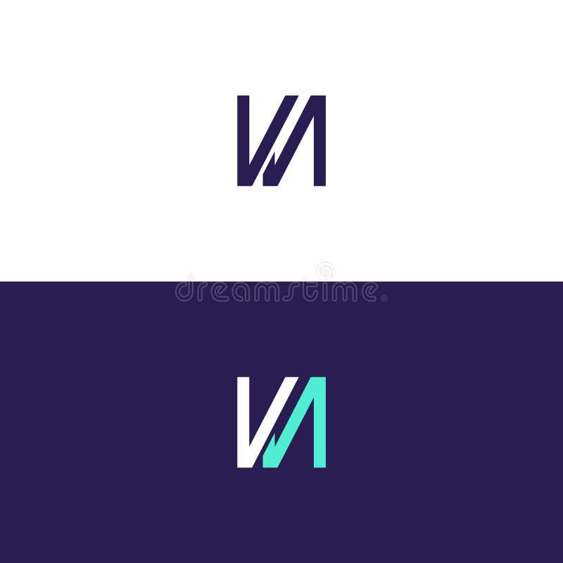 Letter Nu or Un Stylish Unique New Monogram Logo Stock Illustration ...
