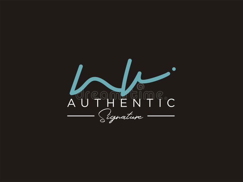 Letter NV Signature Logo Template Vector Stock Vector - Illustration of ...