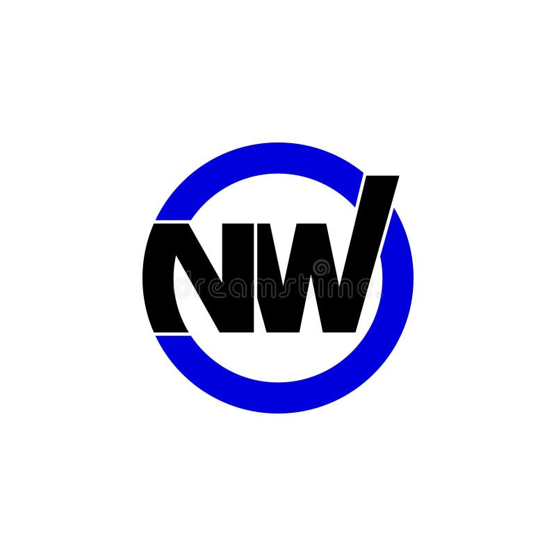 Letter NW Simple Monogram Logo Icon Design. Stock Vector - Illustration ...