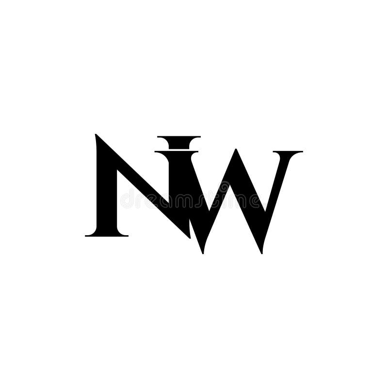Letter NW Simple Monogram Logo Icon Design. Stock Vector - Illustration ...