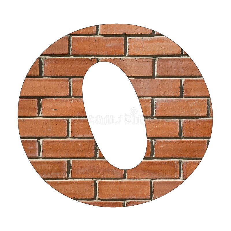 Letter O of the Alphabet - Red Brick Wall Background Stock Image ...