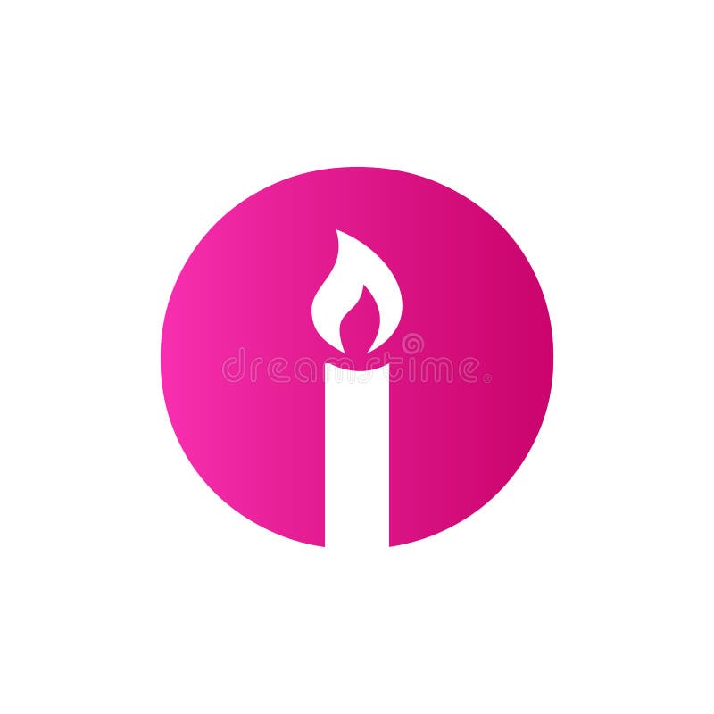 Letter O Candle Logo Design for Event, Celebration and Party Symbol ...
