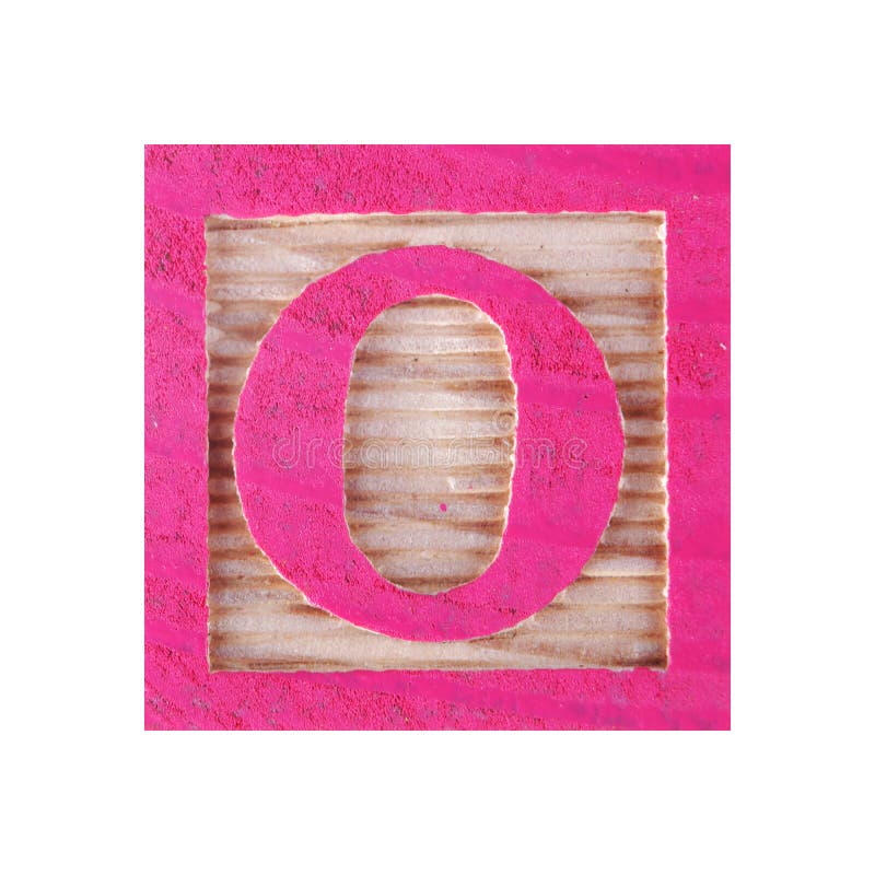 Letter O Childs Wood Block on White with Clipping Path Stock Photo ...