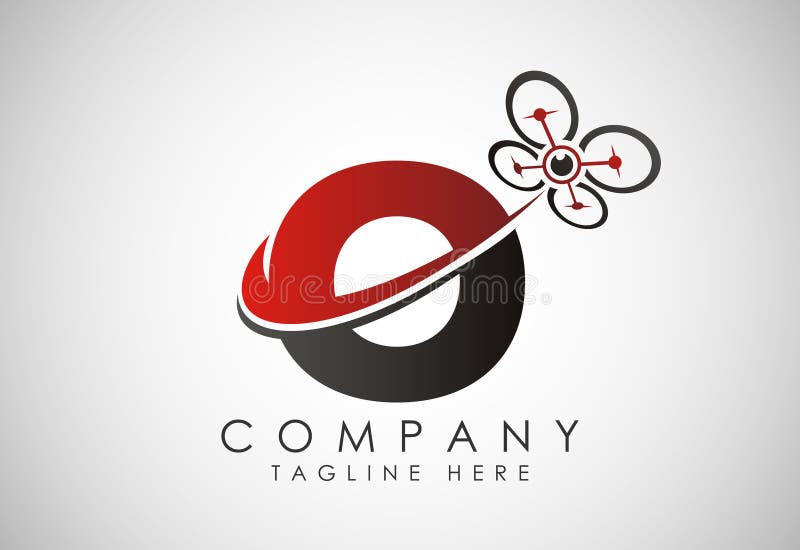 Letter O Drone Logo Design Vector Template. Drone Technology Logo Sign Symbol Stock Vector ...