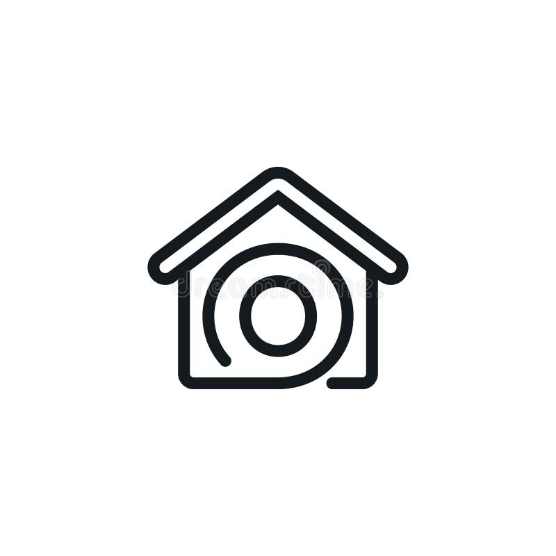 Letter O in House Icon Vector Design Template Stock Vector ...