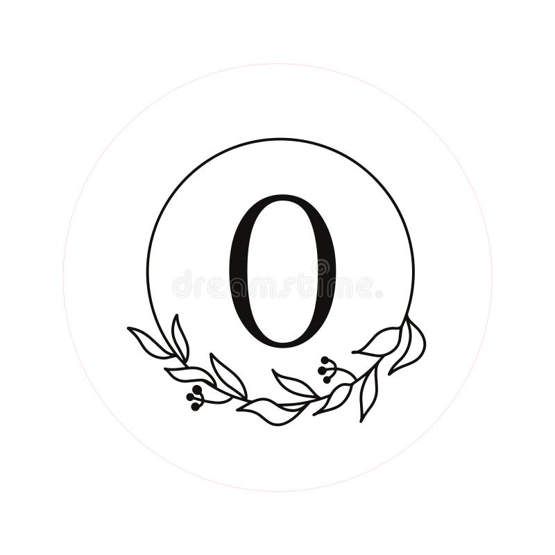Letter "O" Initials with Round Floral Frames, Vector Monogram Logo ...