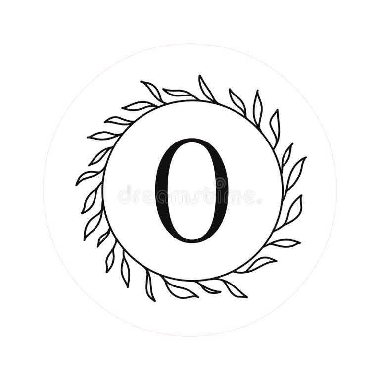 Letter "O" Initials with Round Floral Frames, Vector Monogram Logo ...