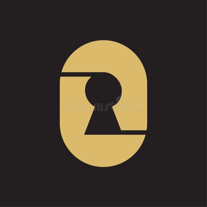 Letter O Keyhole Logo Icon Design, Alphabet O and Lock Symbol Stock ...