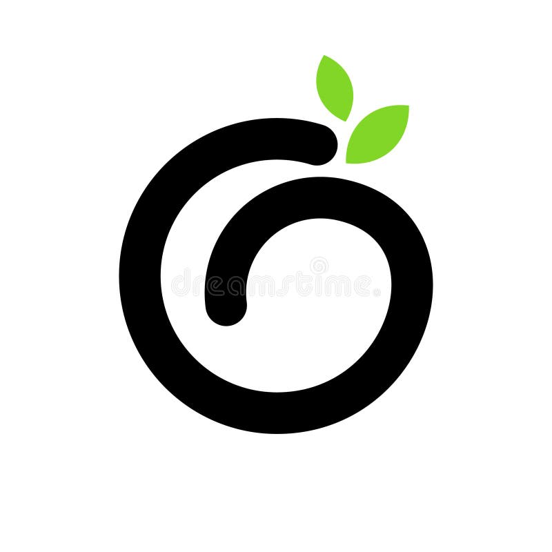 Letter O Leaf Nature Modern Simplicity Business Icon Design Logo Stock ...