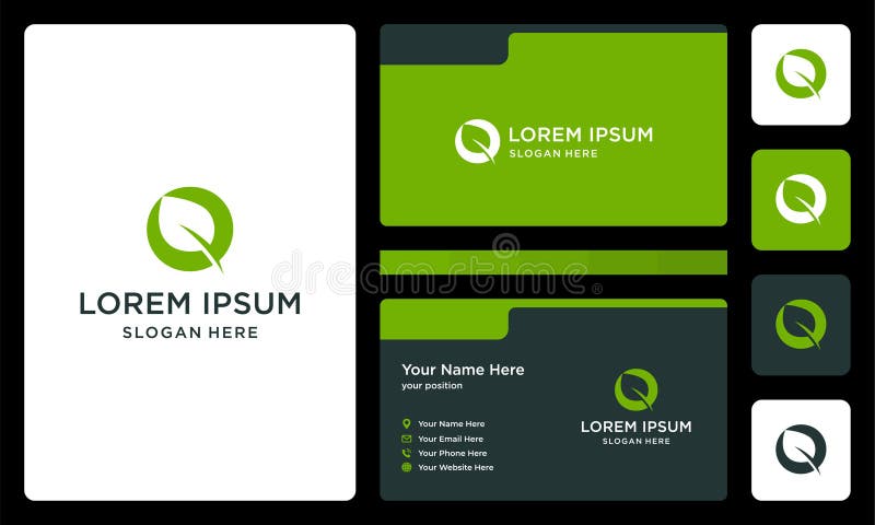 Initial Letter O Logo Design with Leaf Logo Design Graphic Vector ...