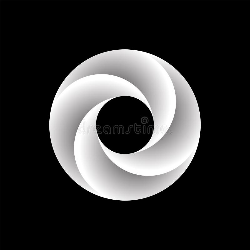 Letter O Logo on Black Background Stock Vector - Illustration of ...