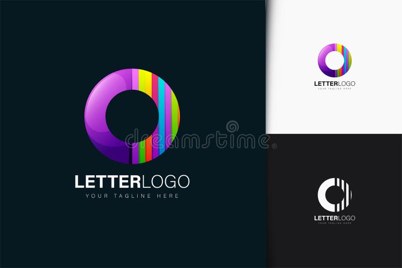 Letter O Logo Design with Gradient Stock Vector - Illustration of ...