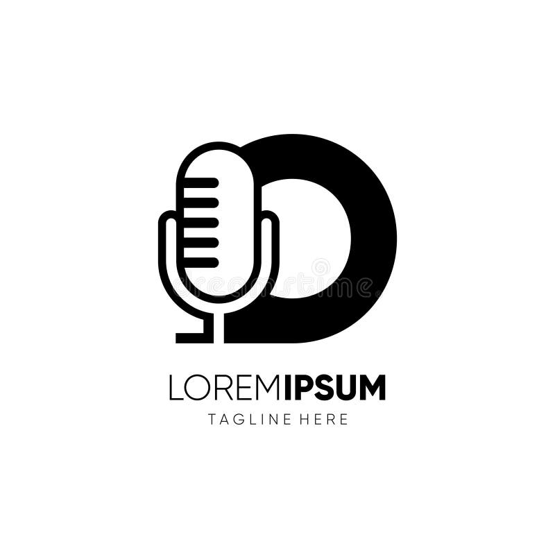 Letter O Microphone Podcast Logo Design Vector Icon Graphic Emblem ...