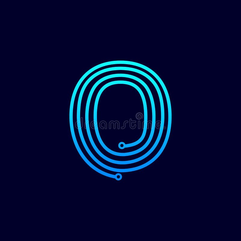 Letter O Modern Technology Logo Design Vector Stock Vector ...