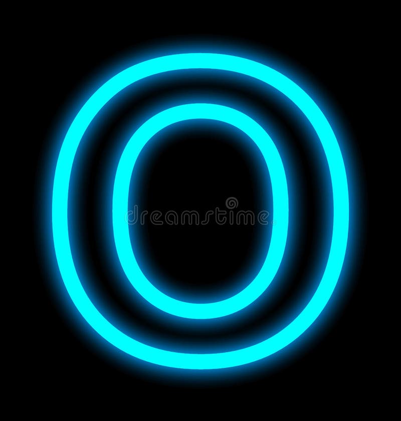 O Neon Letters stock illustration. Illustration of block - 4929425