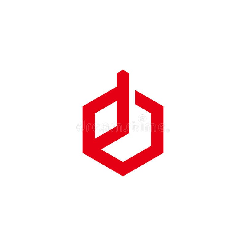 Letter Od Hexagonal 3d Flat Simple Geometric Logo Vector Stock Vector ...