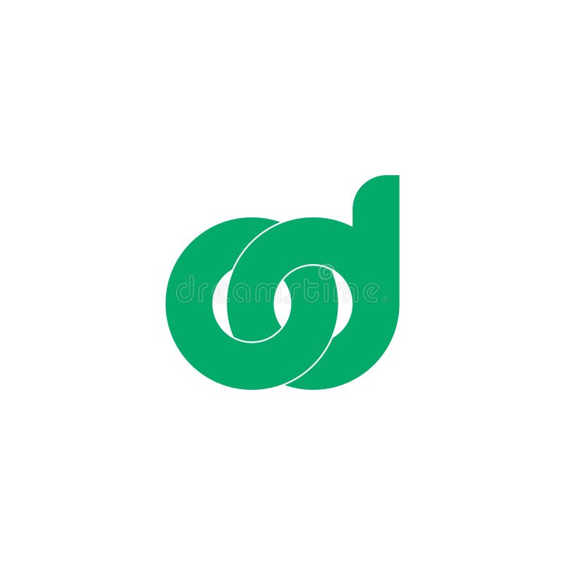 Letter Od Linked Chain Flat Design Symbol Logo Vector Stock Vector ...