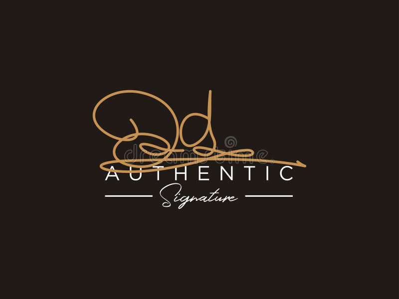 Letter OD Signature Logo Template Vector Stock Vector - Illustration of ...