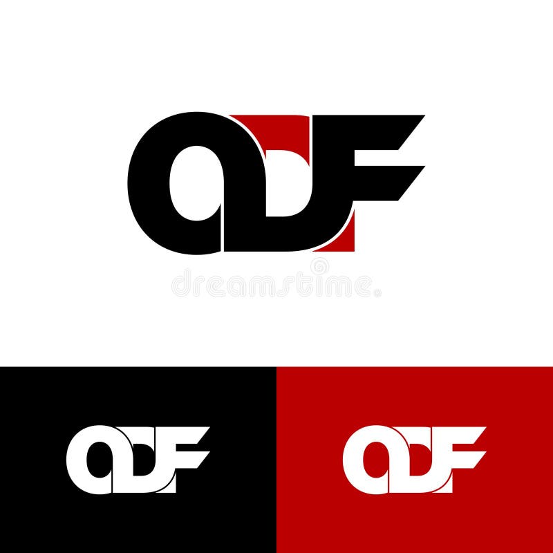 Letter ODF Simple Monogram Logo Icon Design. Stock Vector ...