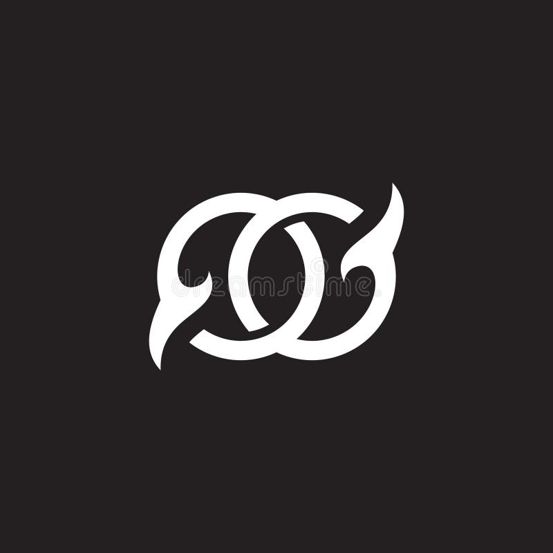 Letter Og Linked Circles Curves Overlap Logo Vector Stock Vector ...