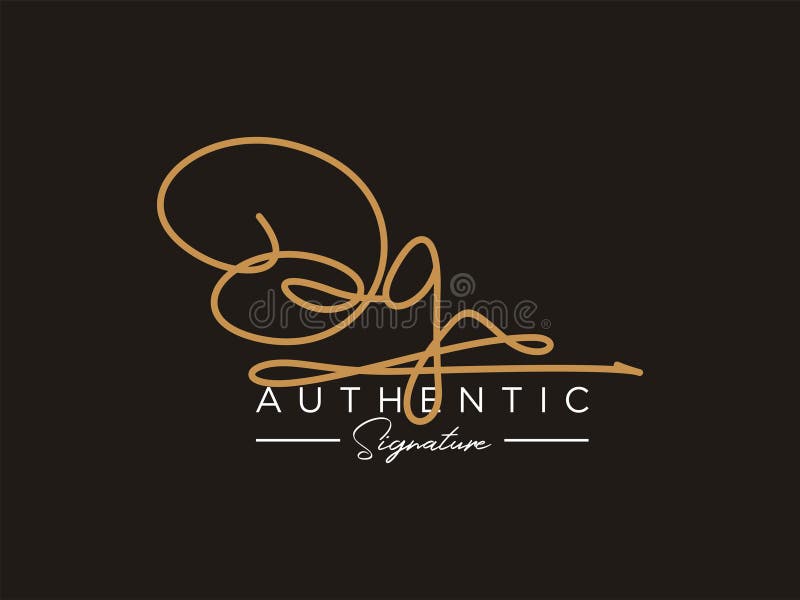 Letter OG Signature Logo Template Vector Stock Vector - Illustration of ...