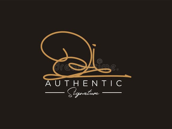 Letter OI Signature Logo Template Vector Stock Vector - Illustration of ...