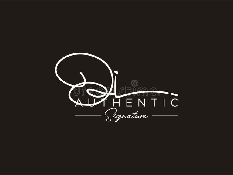 Letter OI Signature Logo Template Vector Stock Vector - Illustration of ...