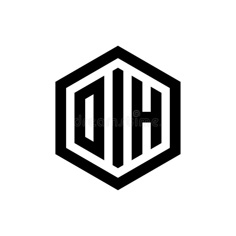 Letter OIH Logo Design, Hexagon Shape Monogram Logo Vector Stock Vector ...