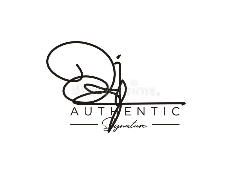 Letter OJ Signature Logo Template Vector Stock Vector - Illustration of ...