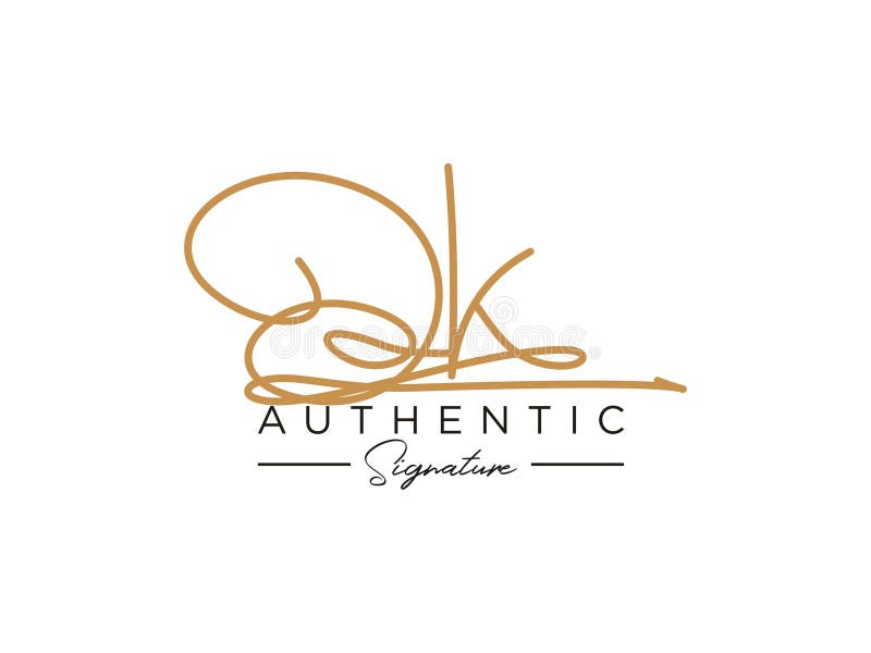 Letter OK Signature Logo Template Vector Stock Vector - Illustration of ...