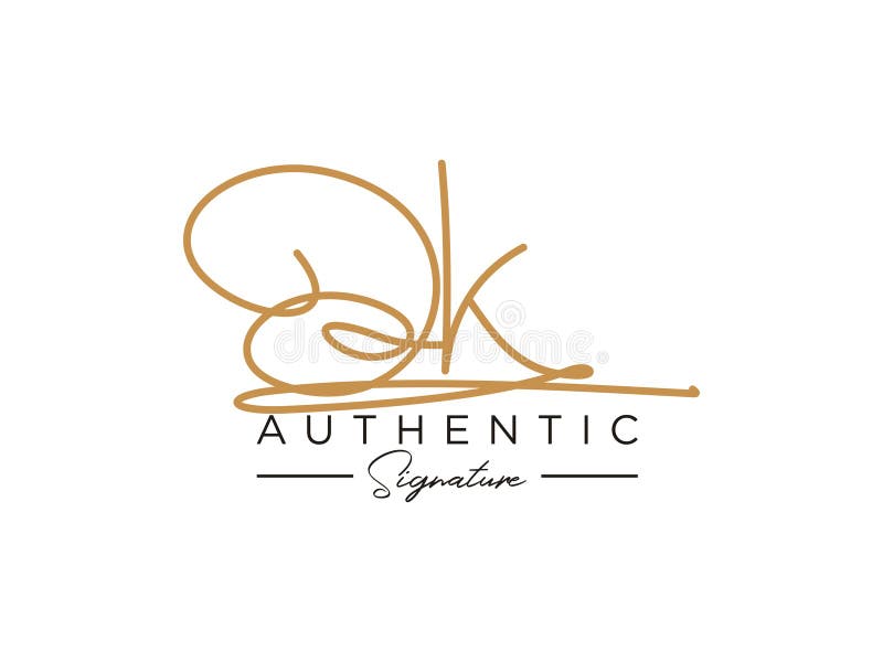 Letter OK Signature Logo Template Vector Stock Vector - Illustration of ...