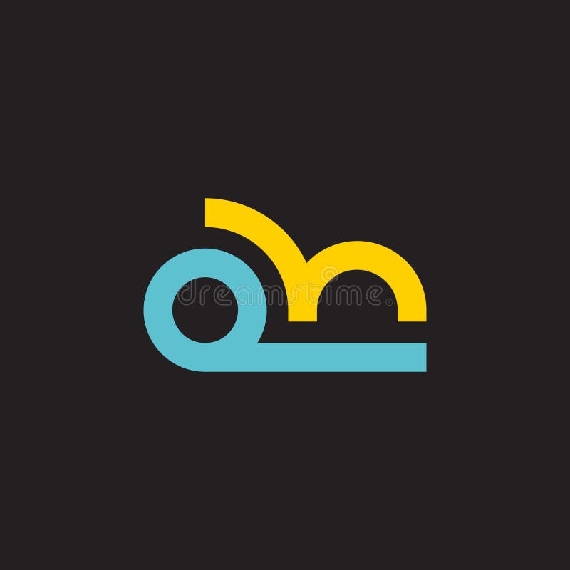 Letter Om Colorful Fun Simple Geometric Logo Vector Stock Vector ...