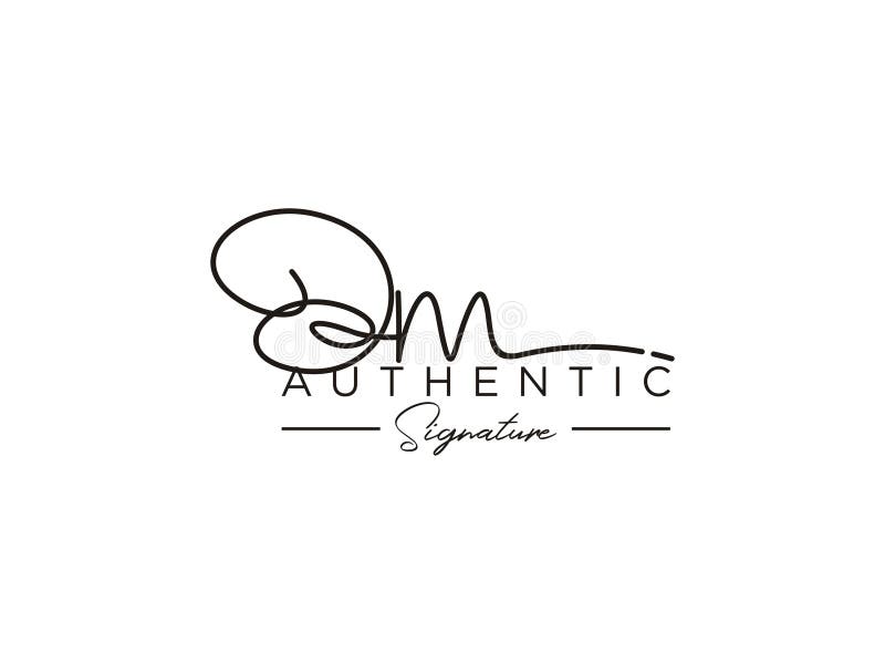 Letter OM Signature Logo Template Vector Stock Vector - Illustration of ...