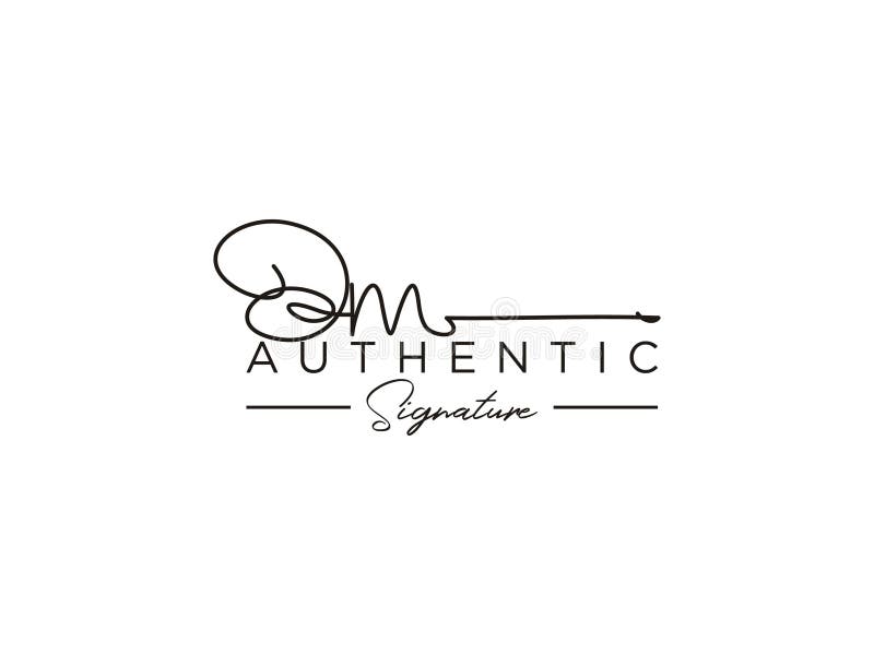 Letter OM Signature Logo Template Vector Stock Vector - Illustration of ...