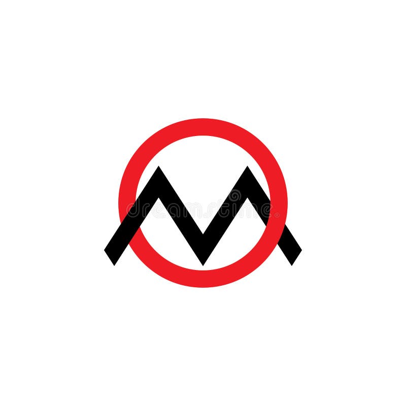 Letter Om Simple Linked Geometric Line Logo Vector Stock Vector ...