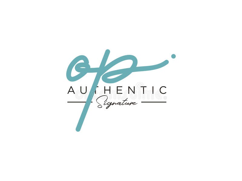 Letter OP Signature Logo Template Vector Stock Vector - Illustration of ...