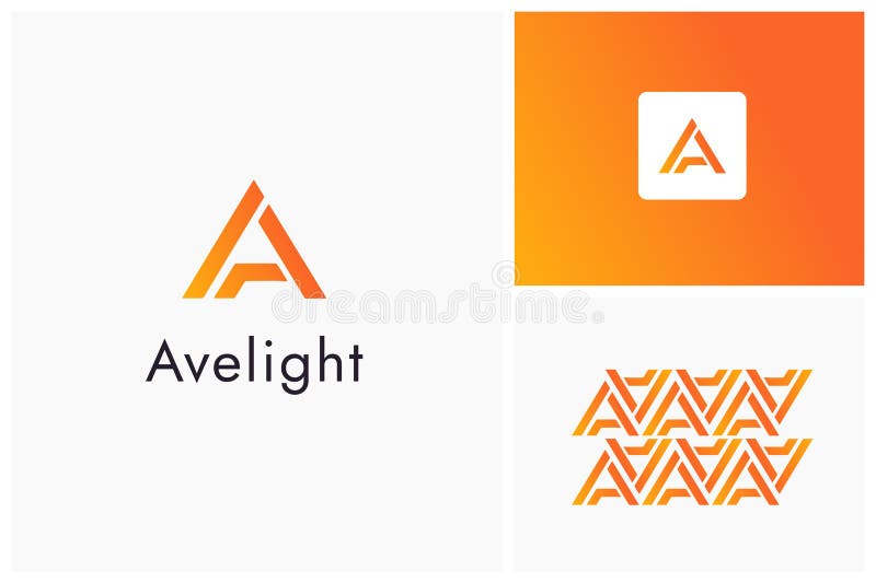 Letter a Orange Logo Icon Design Template Elements - Vector Sign. Stock ...