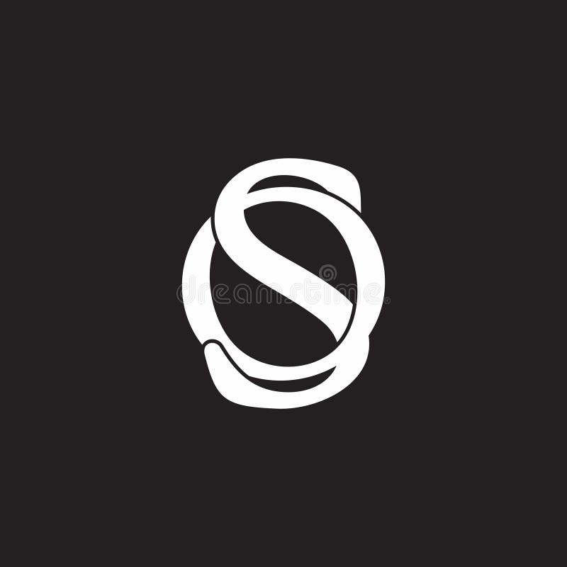 Letter Os Linked Simple Overlapping Design Symbol Logo Vector Stock ...