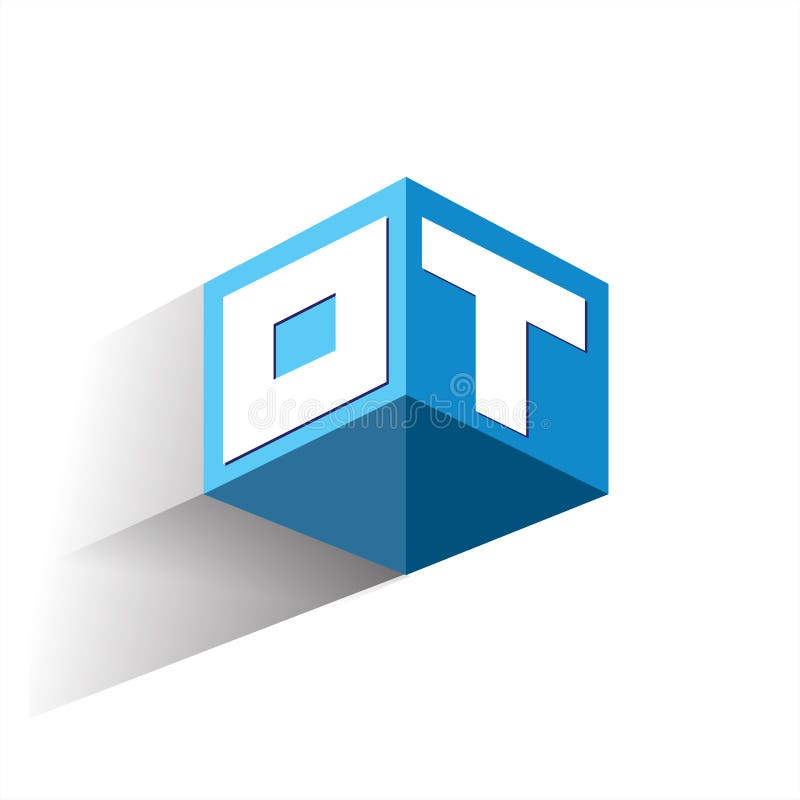 Letter OT Logo in Hexagon Shape and Blue Background, Cube Logo with ... Letter OT Logo in Hexagon Shape and Blue Background, Cube Logo with ...
