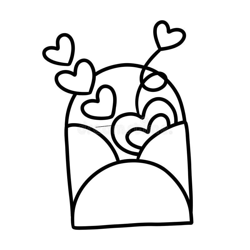 Letter outlines stock illustration. Illustration of doodle - 357409304