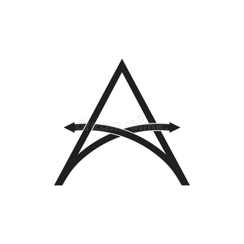 Letter a Overlapping Arrow Line Logo Vector Stock Vector - Illustration ...