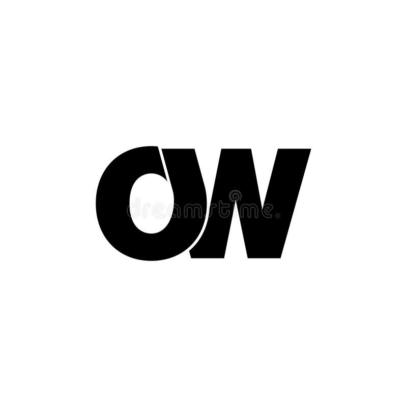 Letter OW Simple Monogram Logo Icon Design. Stock Vector - Illustration ...