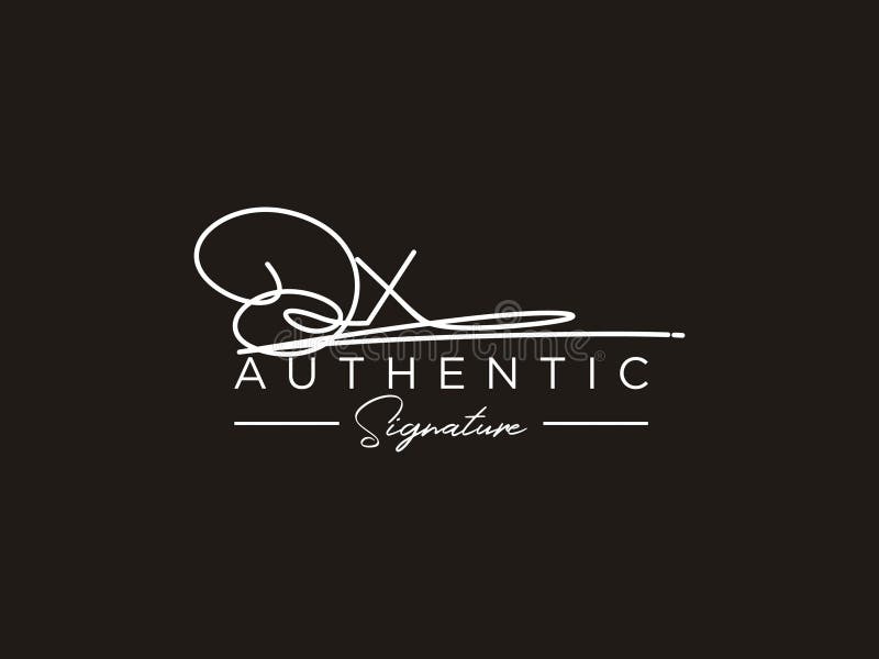 Letter OX Signature Logo Template Vector Stock Vector - Illustration of ...