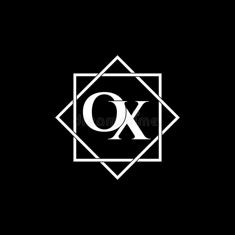 Letter OX Simple Monogram Logo Icon Design. Stock Illustration ...