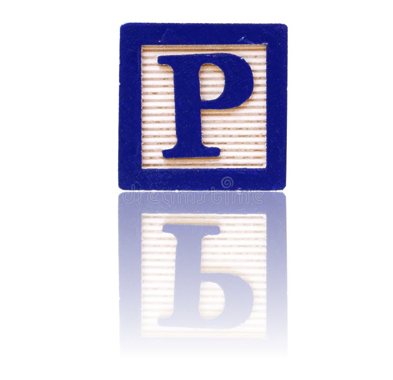 Letter P Alphabet Wood Block White Surface Stock Photos - Free ...