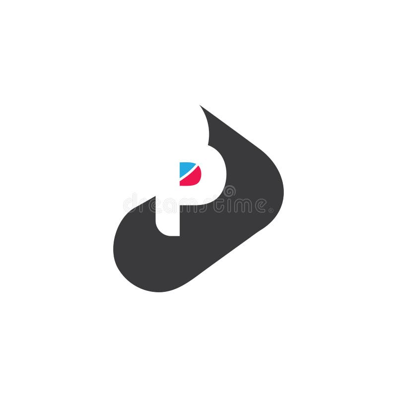 Letter P Abstract Negative Space Design Symbol Logo Vector Stock Vector ...