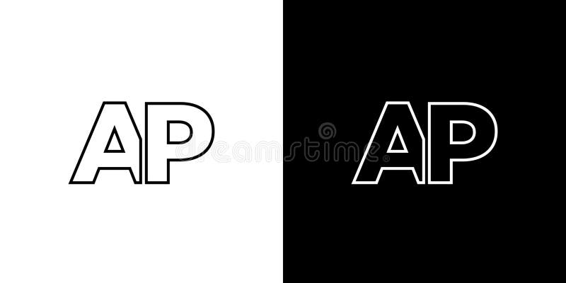 Letter a and P, AP Logo Design Template. Minimal Monogram Initial Based ...