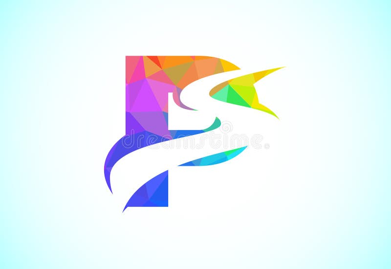 Letter P with Backspace S or Pathway Logo Design Vector Template. Low ...