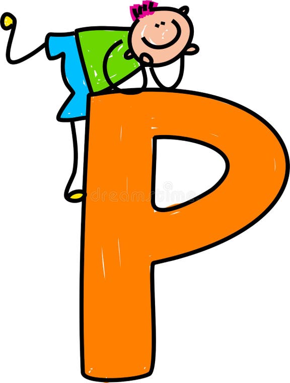 Letter P boy stock vector. Illustration of school, person - 3550543