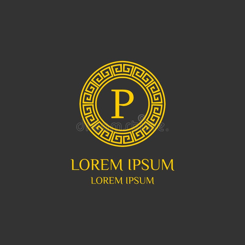 Letter P Medallion Logo Stock Illustrations – 19 Letter P Medallion ...